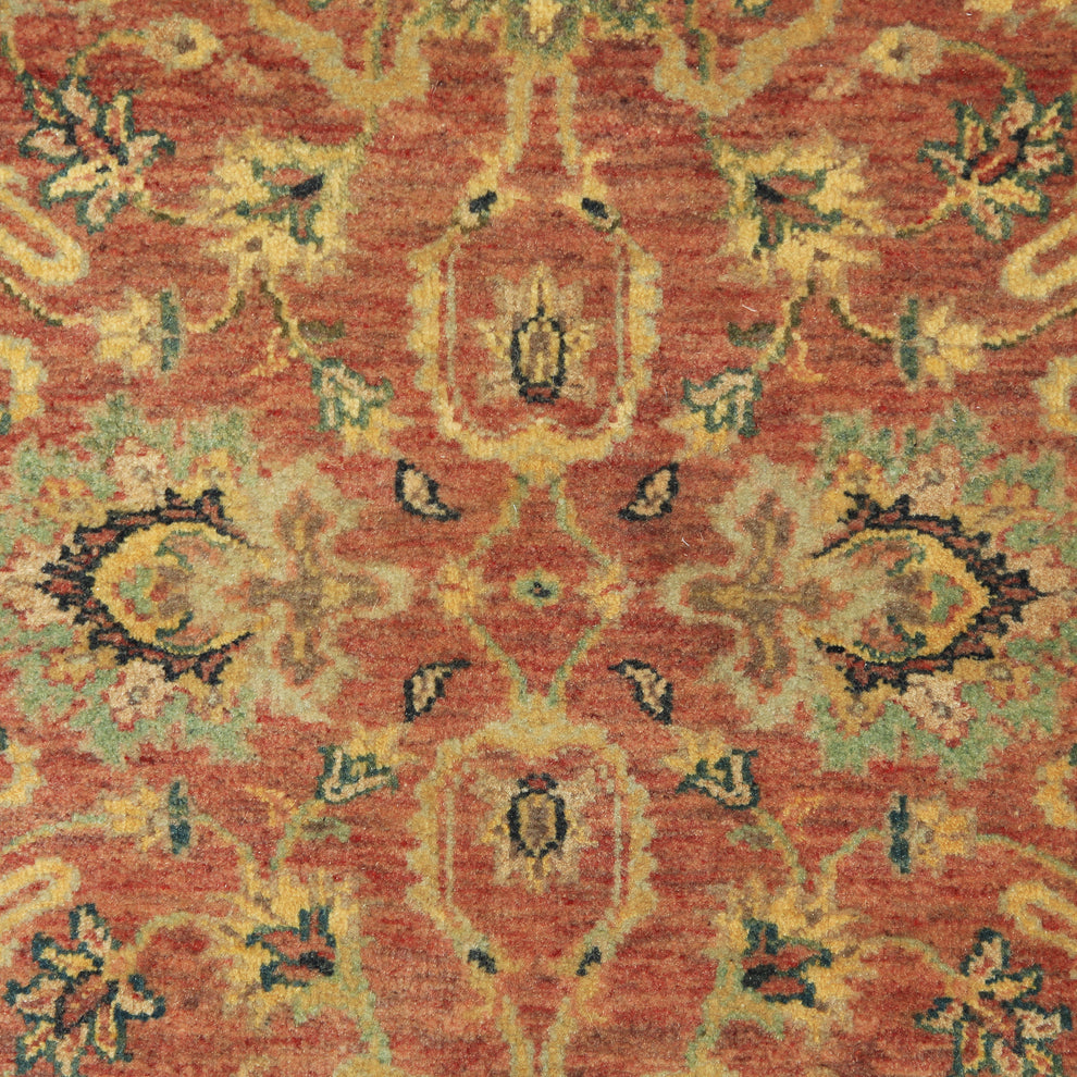 Traditional Wool Red Handknotted Rug