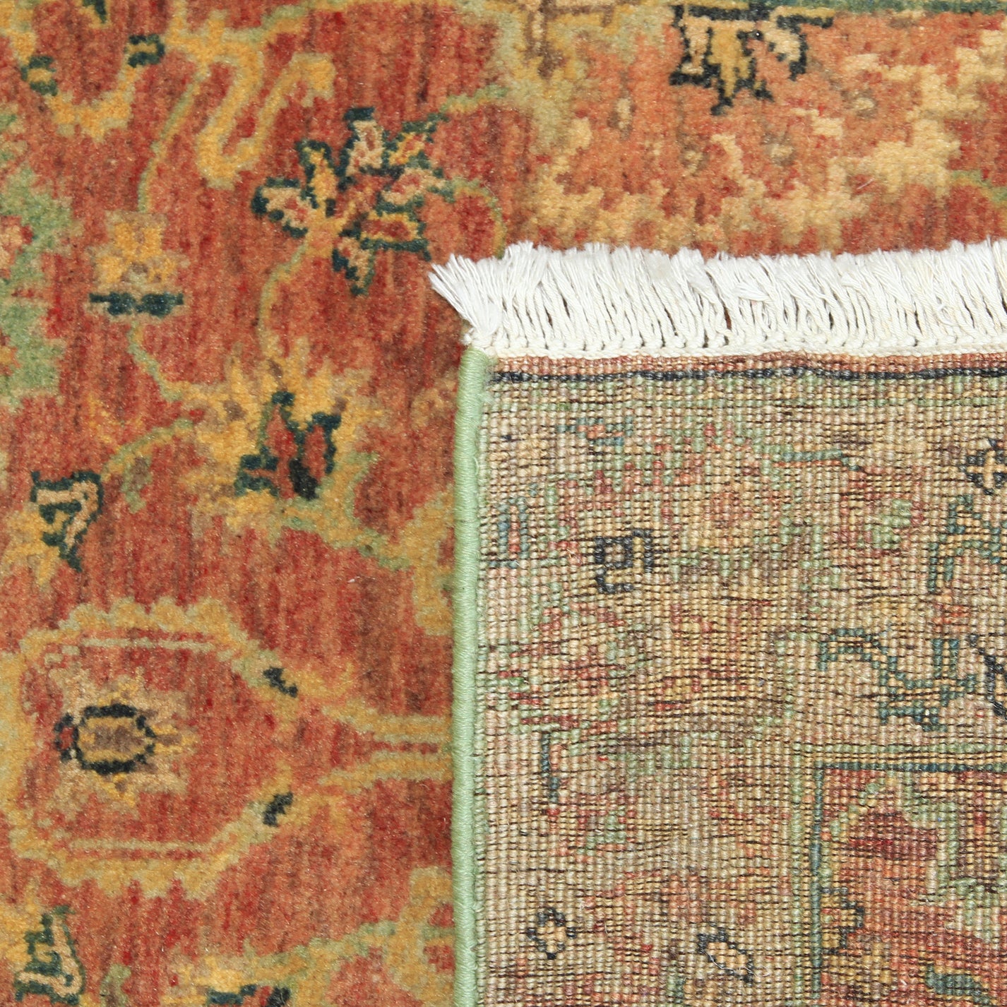 Traditional Wool Red Handknotted Rug